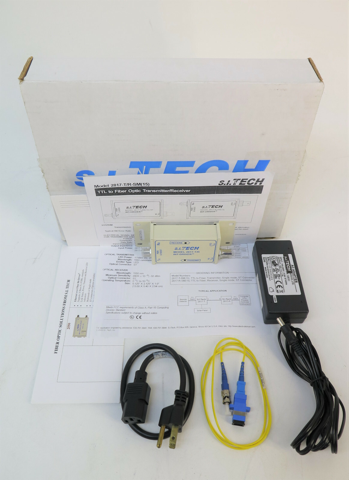SI Tech Model 2817-T/R - TTL to Fiber Optic Transmitter/Receiver ...