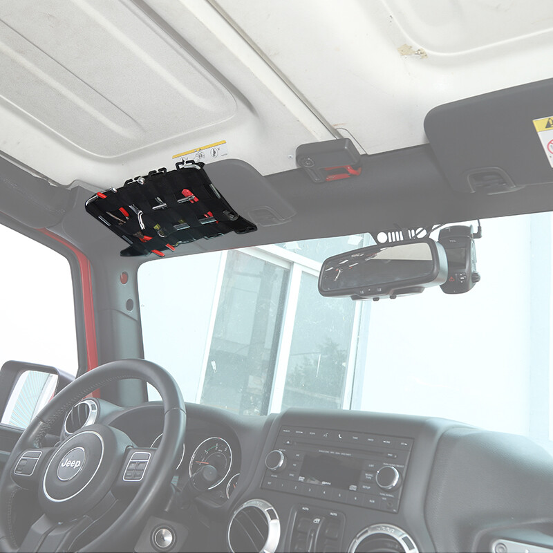 Sun Visor Mount Glass flashlight Organizer Storage Bag Accessories ...