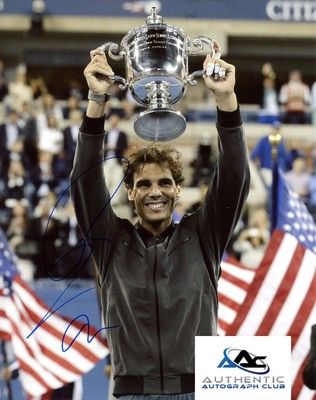 RAFAEL NADAL AUTOGRAPH SIGNED 8x10 PHOTO TENNIS US OPEN FRENCH OPEN COA ...