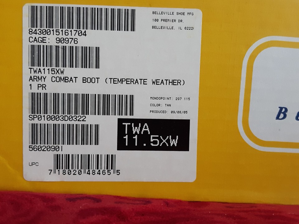NEW/tag GENUINE US ARMY Combat Boots BELLEVILLE GoreTex Temperate ...