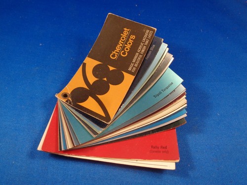 1968 Chevrolet Corvette Impala Chevelle Nova Accessory Color Chip Book ...