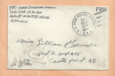 WORLD WAR II MILITARY MAIL APO 464 / 541 1943 CENSROED | eBay