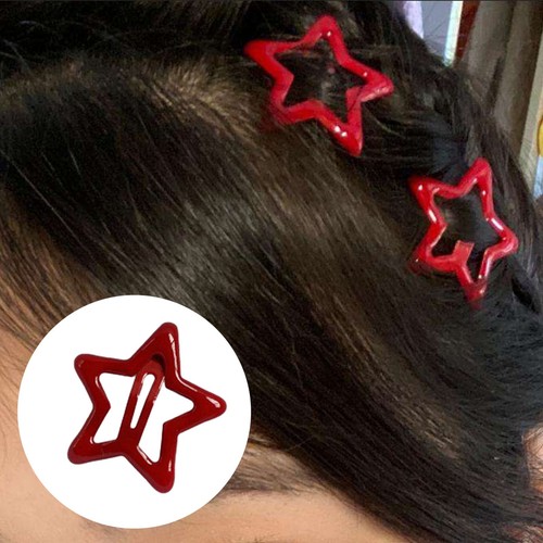 Girl Side Clip Women Bangs Metal Star Hairpins Set for Girls Anti-slip ...