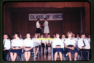 People at Graduation Ceremony in 1963, Original Slide aa 18-27a | eBay