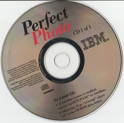 Classic Pc Software - IBM Perfect Photo (1998) - Windows 95, Windows 98 ...