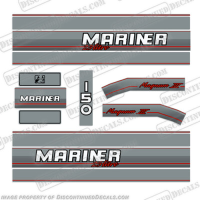 Fits Mariner Magnum III 150hp 2.5L Decal Kit | eBay