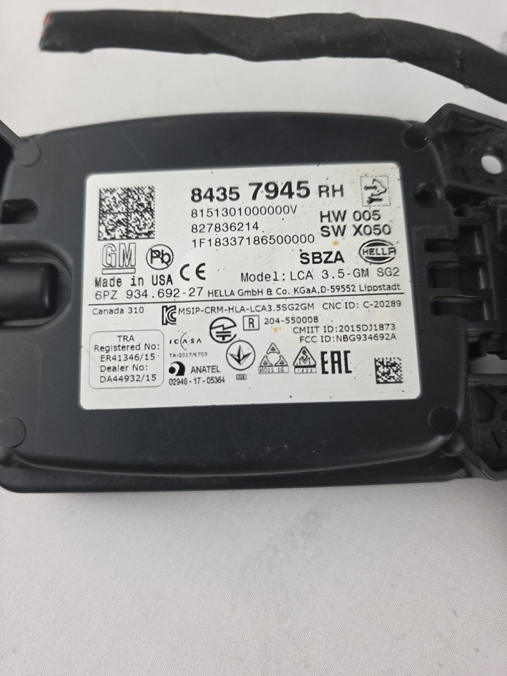 17-19 GMC Acadia OEM Hella Blind Spot Radar Sensor Module PAIR Left ...