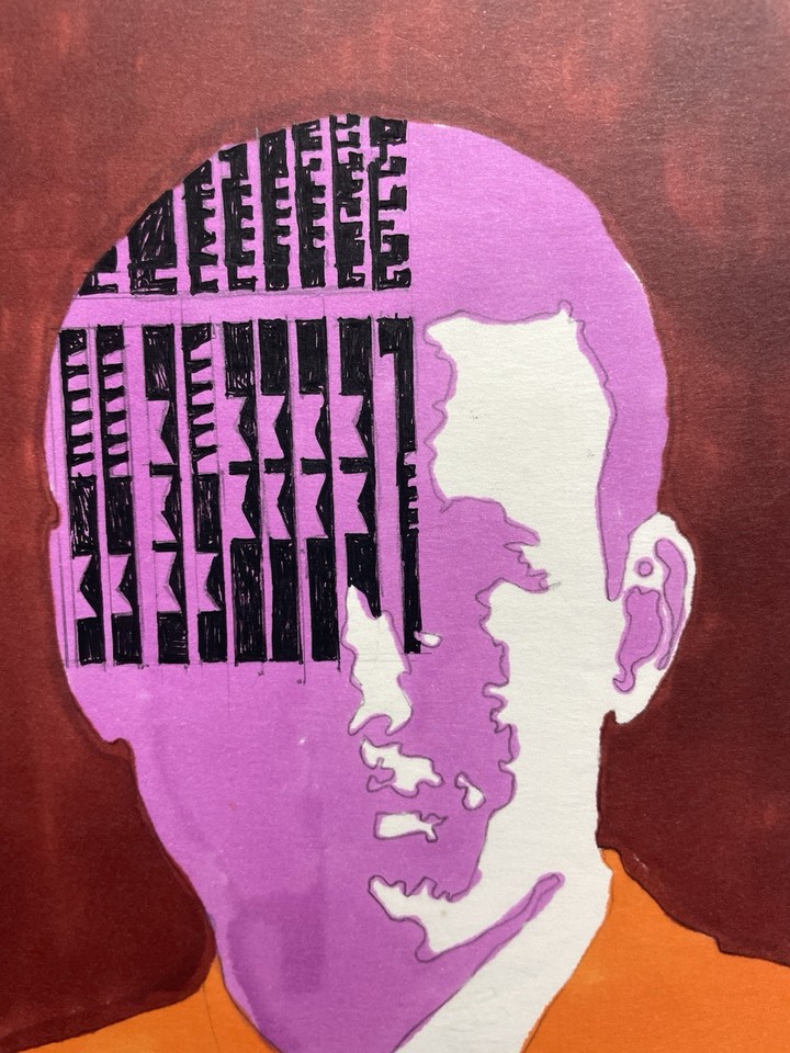 MIKE HINGE original art Sci-fi Computer Book Cover Science Fiction ...