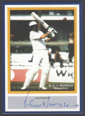 AOP CRICKET SIGNED collector card MARK CHARLES JEFFORD,HAMPSHIRE ...