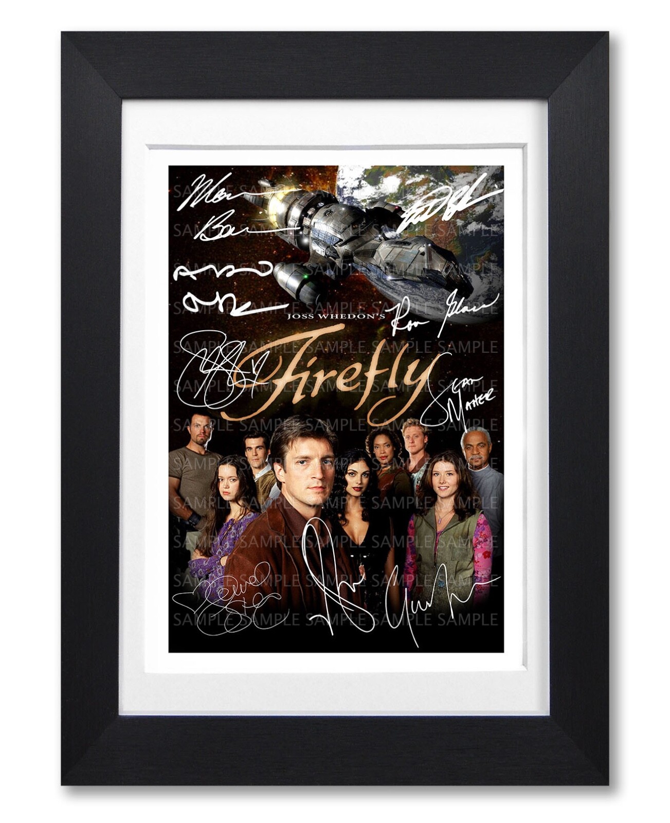 FIREFLY CAST SIGNED POSTER TV SHOW SERIES SEASON PRINT PHOTO AUTOGRAPH ...