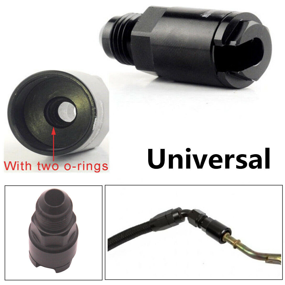 Universal NEW Fuel Line EFI Adapter -6 AN Male To 5/16" Hardline ...
