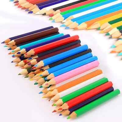 30 PACK OF CHILDRENS KIDS HALF SIZE SMALL COLOURING COLOR PENCILS ART ...