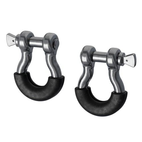 9500LBS Universal 2PCS 3/4" Bumper D-Ring Shackle Tow Hooks For Jeep ...