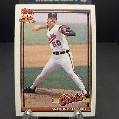1991 Topps ANTHONY TELFORD Baltimore ORIOLES Baseball Card MLB #653 | eBay