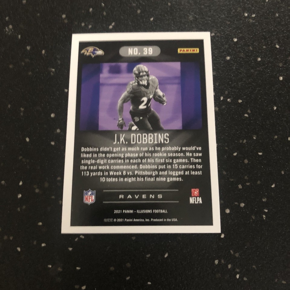 J.K. Dobbins 2021 Panini Illusions Football #39 NFL Baltimore Ravens RB ...