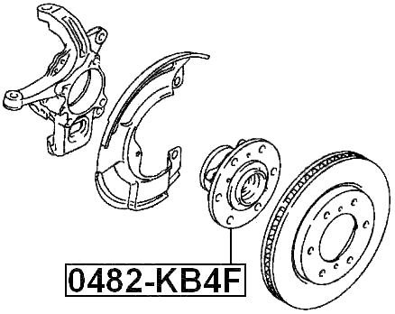 0482-KB4F Febest FRONT WHEEL HUB 3880A036, MR992374 | eBay