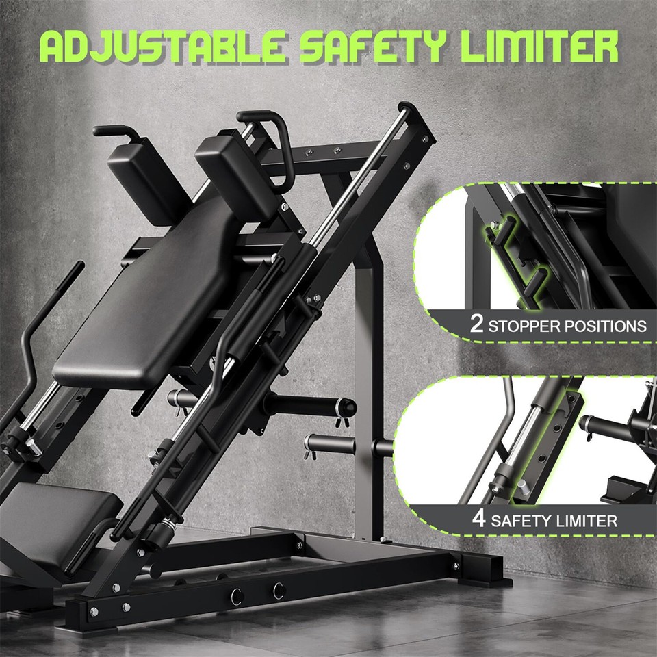 Leg Press Hack Squat Machine 2 in 1 Leg Press Machine for Home Gym ...