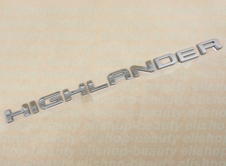 2020-2022 Toyota Highlander Rear Highlander Letter Emblem Badge Fit ...