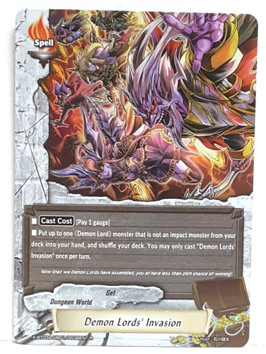 Future Card Buddyfight Demon Lords' Invasion X-BT03A-UB01/0038EN R FOIL ...
