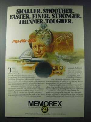 1981 Memorex Corporation Ad - Smaller Smoother Faster | eBay