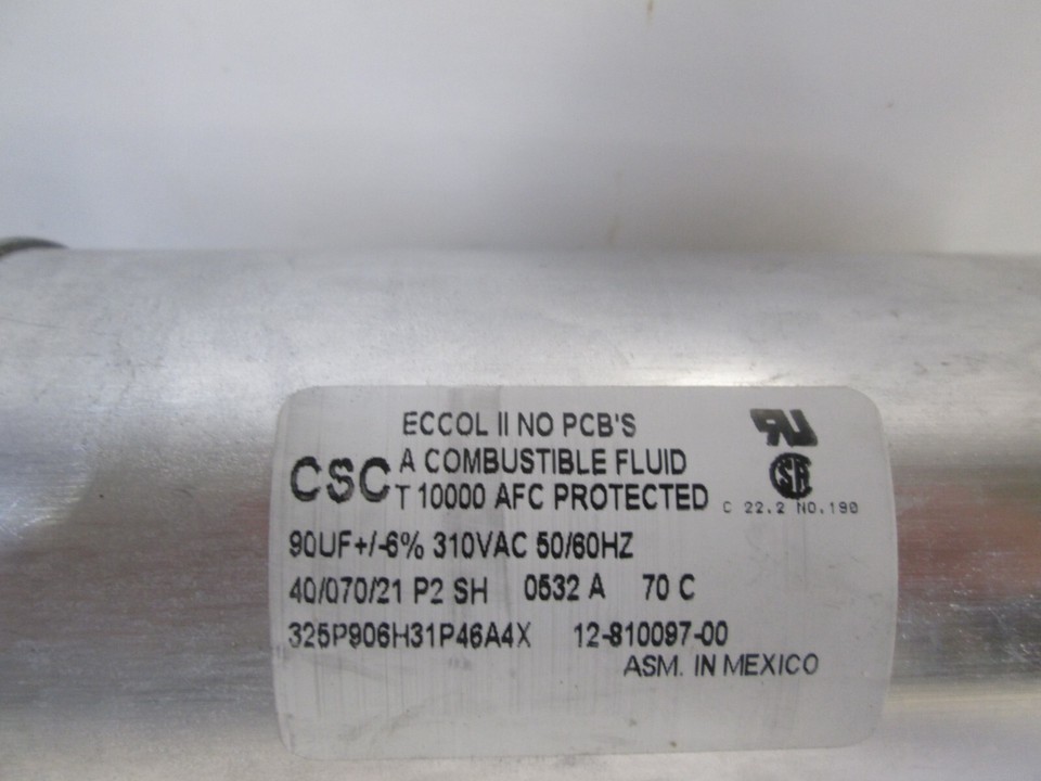Capacitor - Csc Eccol II - 325P906H31P46A4X 90uf 310VAC - 40/070/21 12 ...