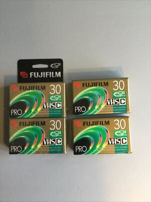 FUJI Video Cassette PRO TC-30 -VHS C- Lot of 4 sealed tapes | eBay