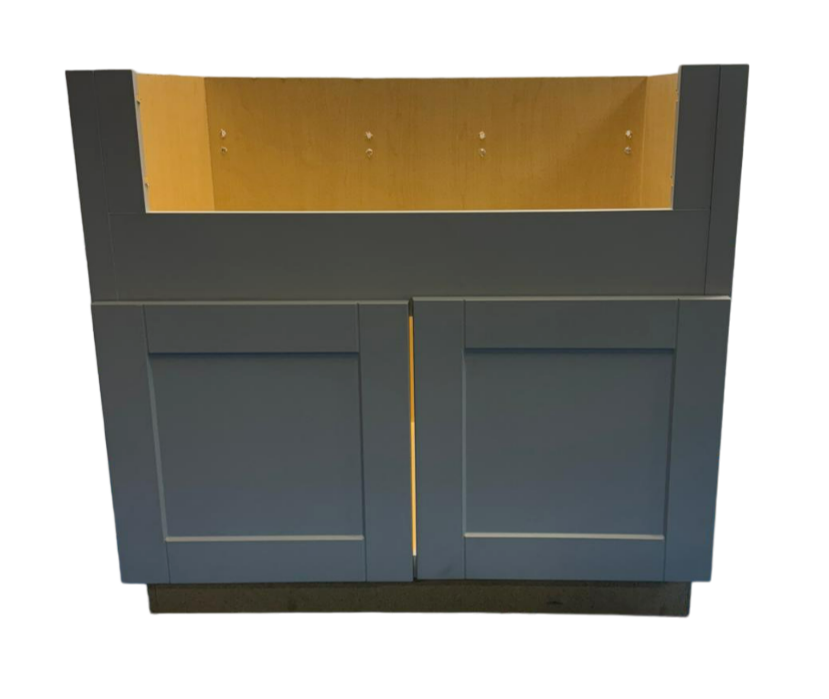Hampton Bay Shaker 36x24x34.5" Apron Front Sink Base Kitchen Cabinet ...
