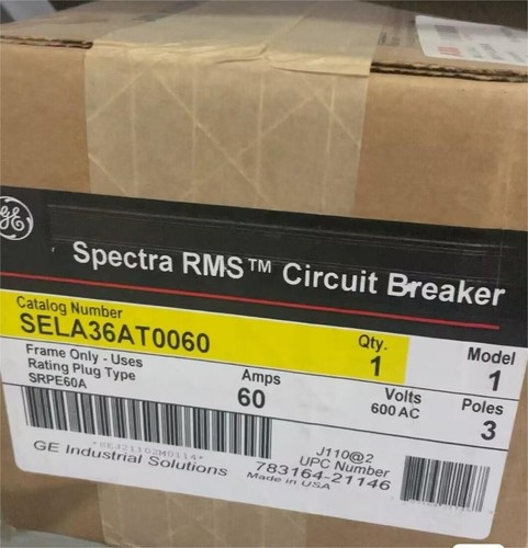 GE SELA36AT0060 3-Pole 60A 600V Circuit Breaker - Black for sale online ...