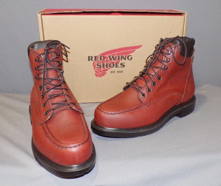 RED WING BOOTS SUPERSOLE RED MOC TOE 202 BOOT NEW IN BOX MULTIPLE SIZES ...