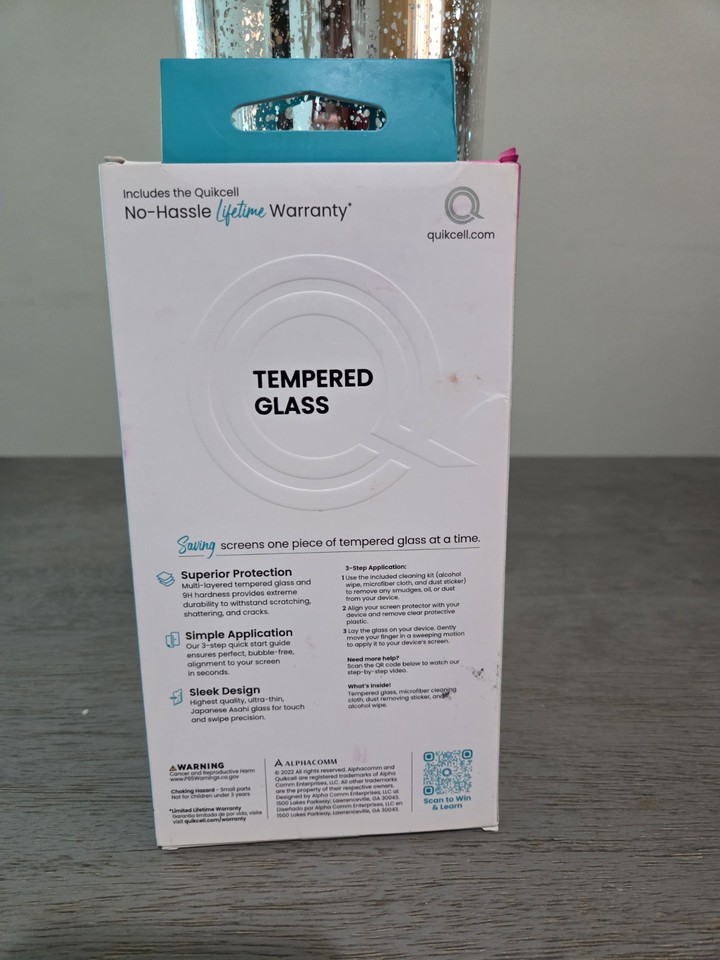 Quikcell Tempered Glass Premium Screen Protector IPhone 14 Pro Max ...