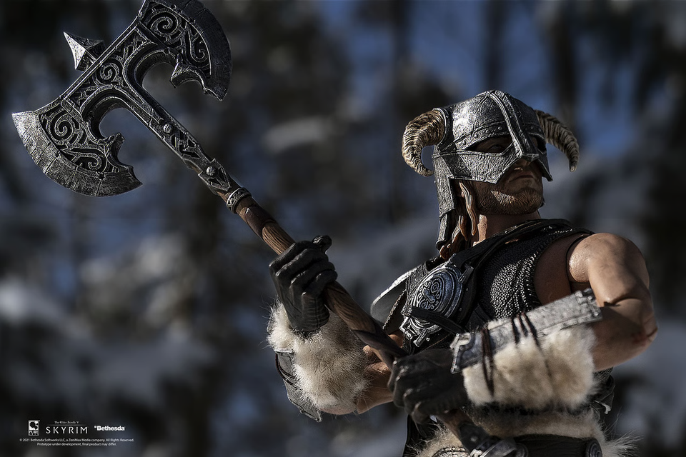Elder Scrolls V Skyrim Deluxe Dragonborn 1/6 Scale Action Figure Statue ...