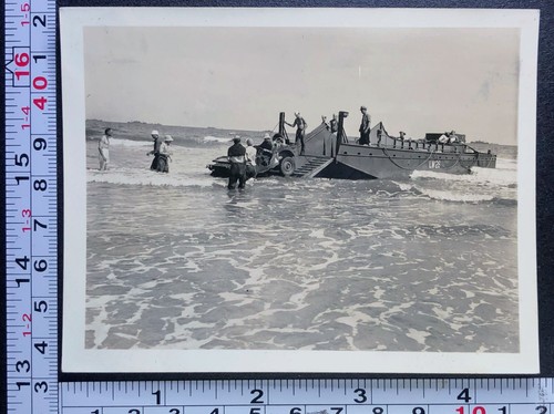 U.S. Marine Landing Craft Military Naval WW2 Era BW Photo Snapshot #4 ...