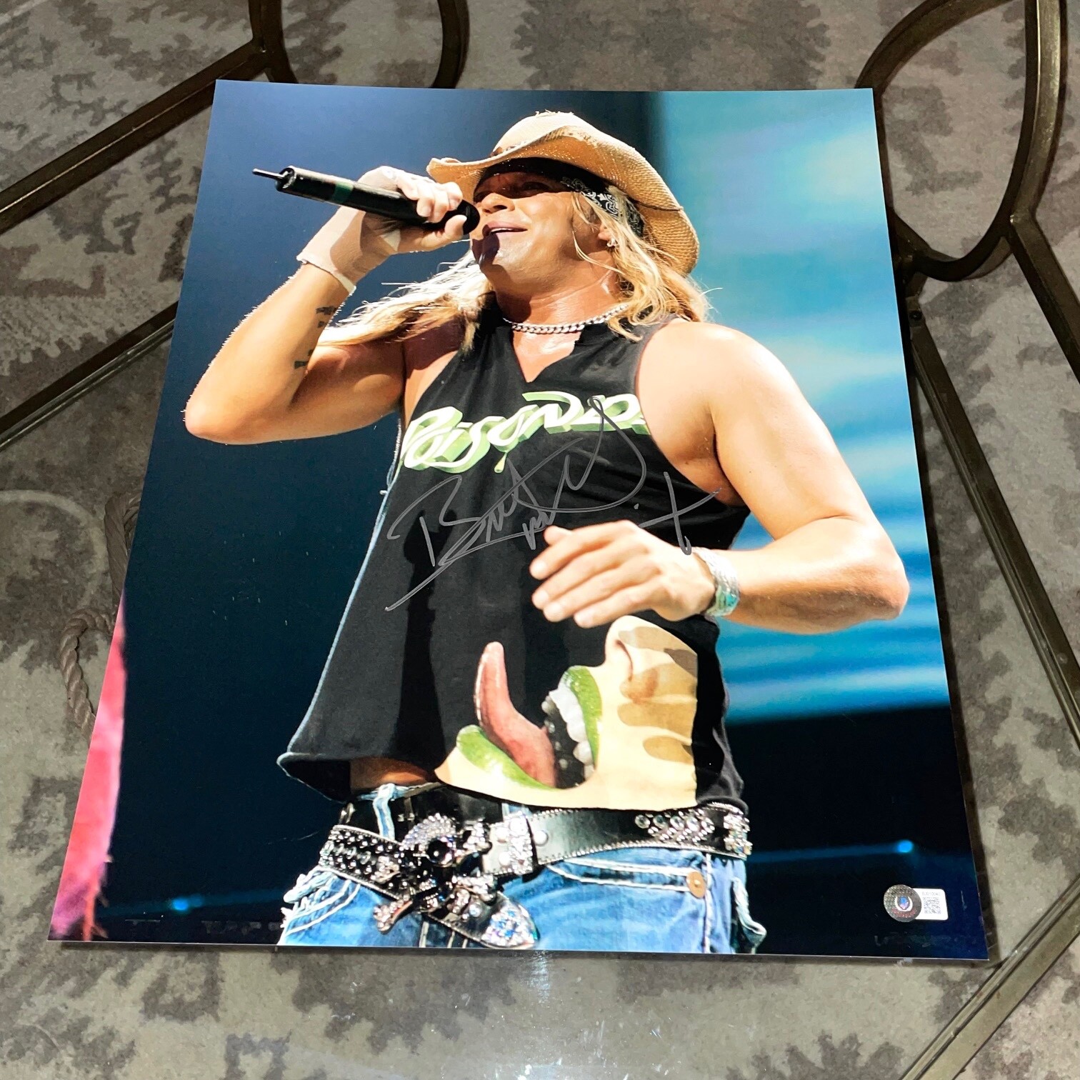 BRET MICHAELS signed autographed 16X20 PHOTO POISON BECKETT COA ...