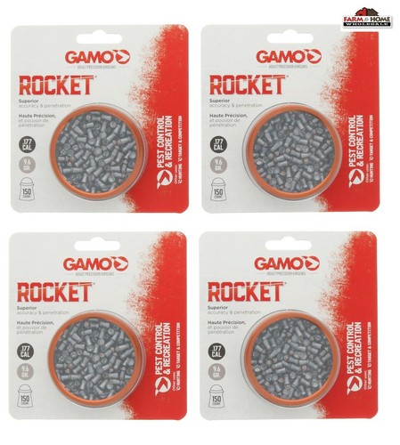 (4) Gamo Rocket .177cal Ballistic Tip Airgun Pellets 150ct ~ New | eBay