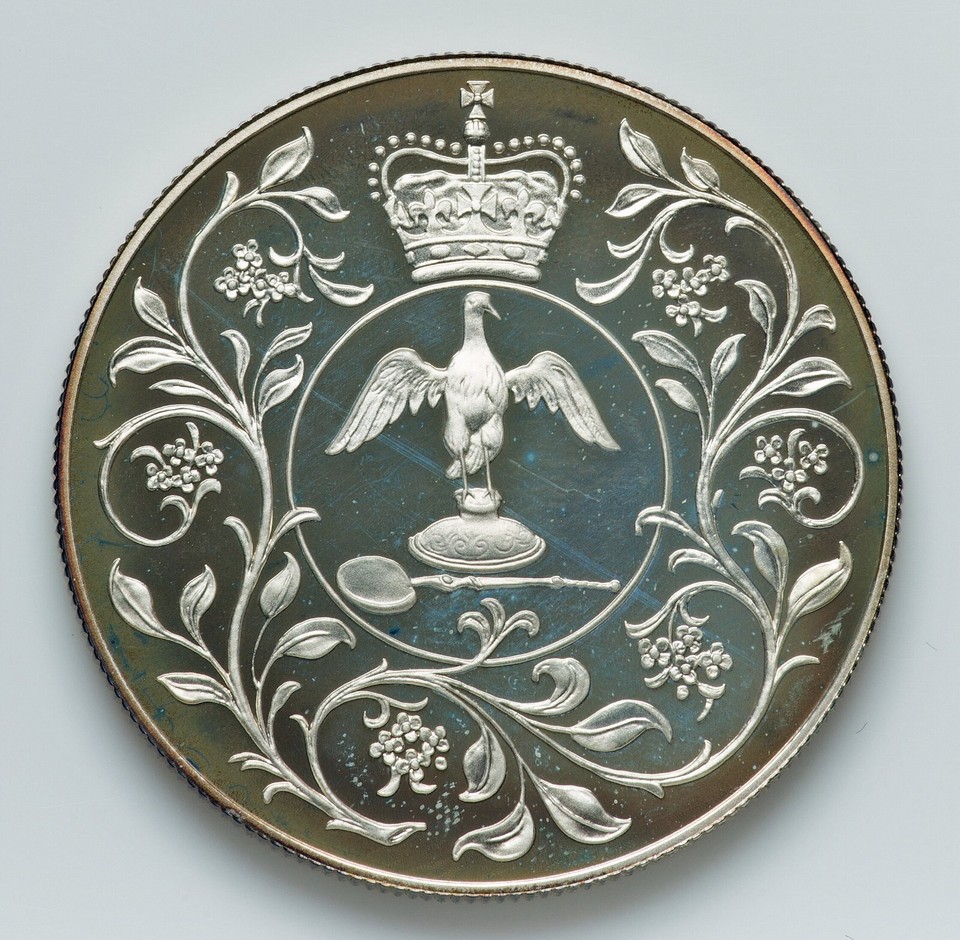 Great Britain 1977 Queen Silver Jubilee Crown - Frosty CAMEO GEM Proof ...