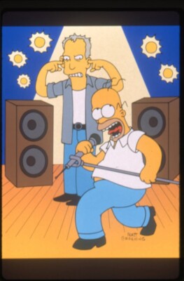 The Simpsons Animation Homer Singing Loudly Original 35mm Transparency ...