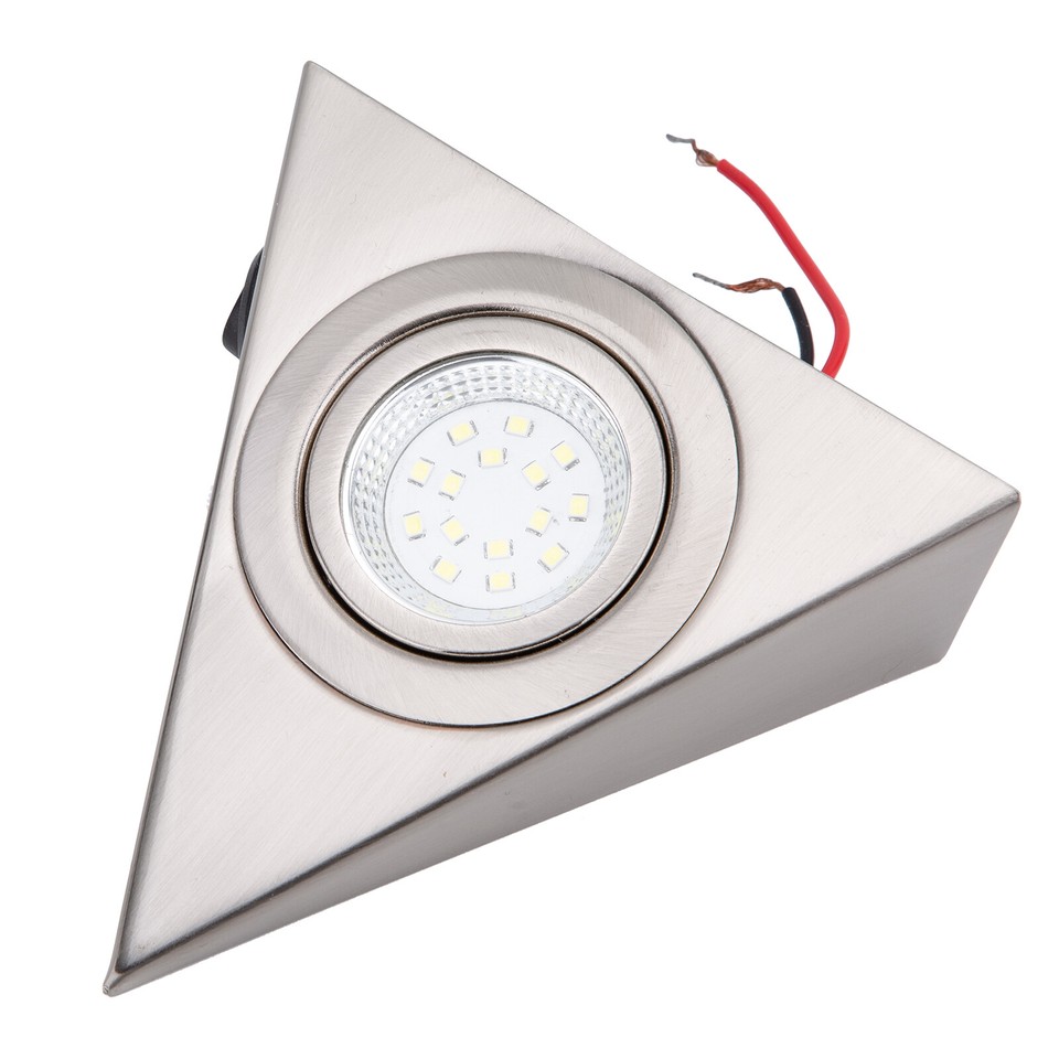 Mains LED Under Cabinet Kitchen Triangle Lights Unit Cupboard Counter ...