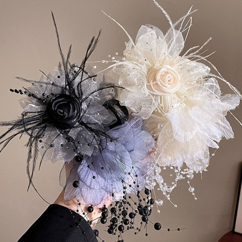 Flower Grasping Clip Sequin Hair Accessories Emperament Crab Hair Clips ...