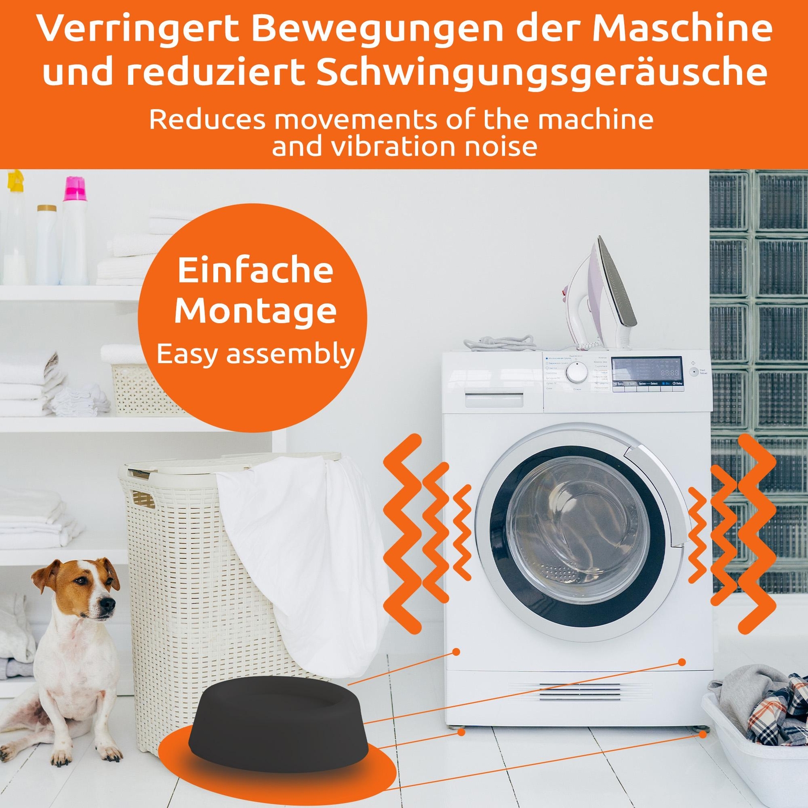 Vibrationsdämpfer Gummi-Füße Schwingungs-dämpfer Waschmaschine Anti ...