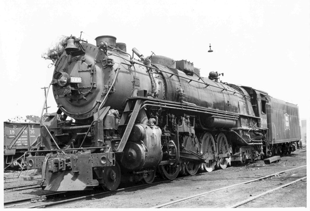 6DD100D RP 1949/60s? CRIP ROCK ISLAND RAILROAD LOCO #5006 KANSAS CITY ...