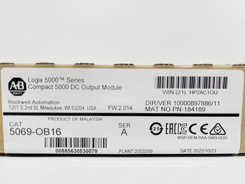 5069-OB16 Series B Allen Bradley Digital 16-point Sourcing Output ...