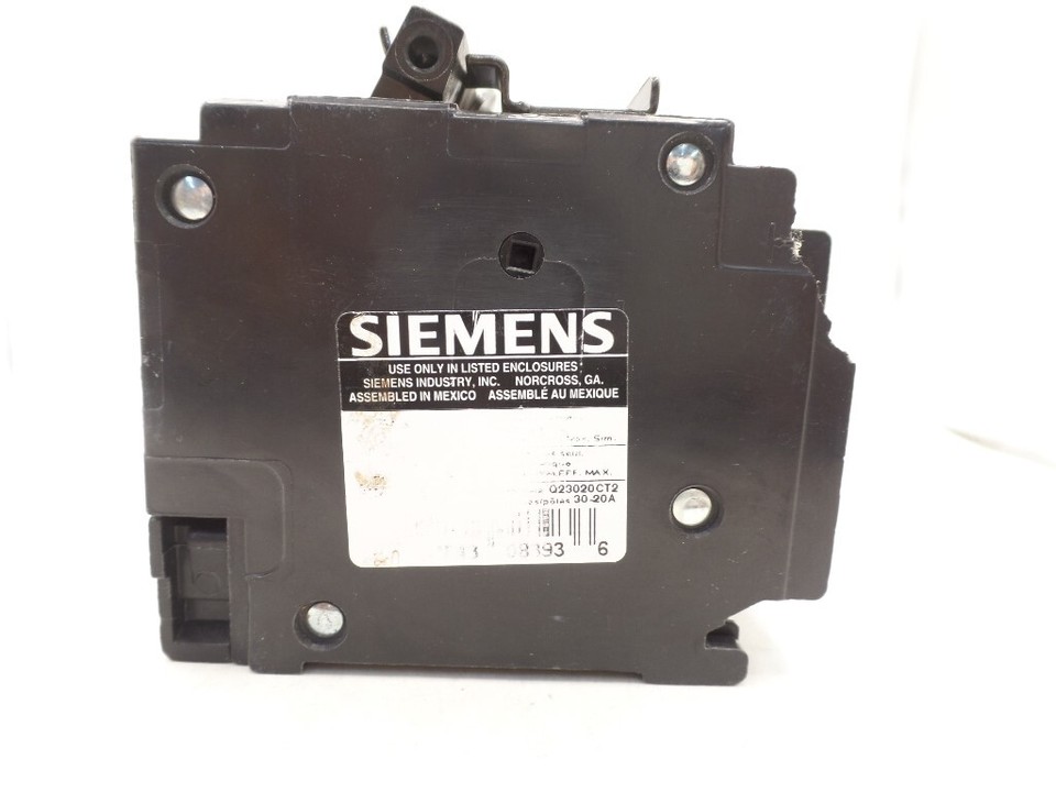 SIEMENS Q23020CT2 QUADPLEX 2 2-POLE 30A OUTSIDE & TWO 2-POLE 20A INSIDE ...
