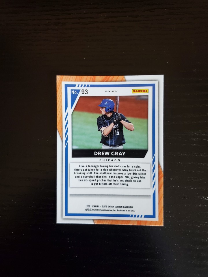 Drew Gray - 2021 Panini Elite Extra Edition #93 Rookie Optic Holo Prizm ...