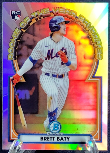 2023 Bowman Chrome [ROY Favorites] #ROYF-3 Brett Baty - New York Mets ...