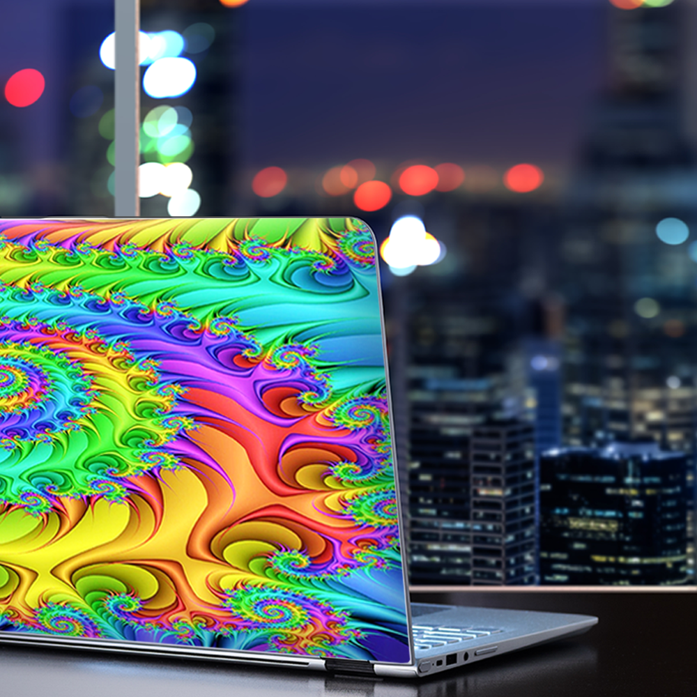 Universal Laptop Skins Wrap for 14" - Trippy Color Swirl | eBay
