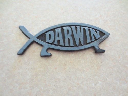 Darwin Fish car badge // emblem | eBay