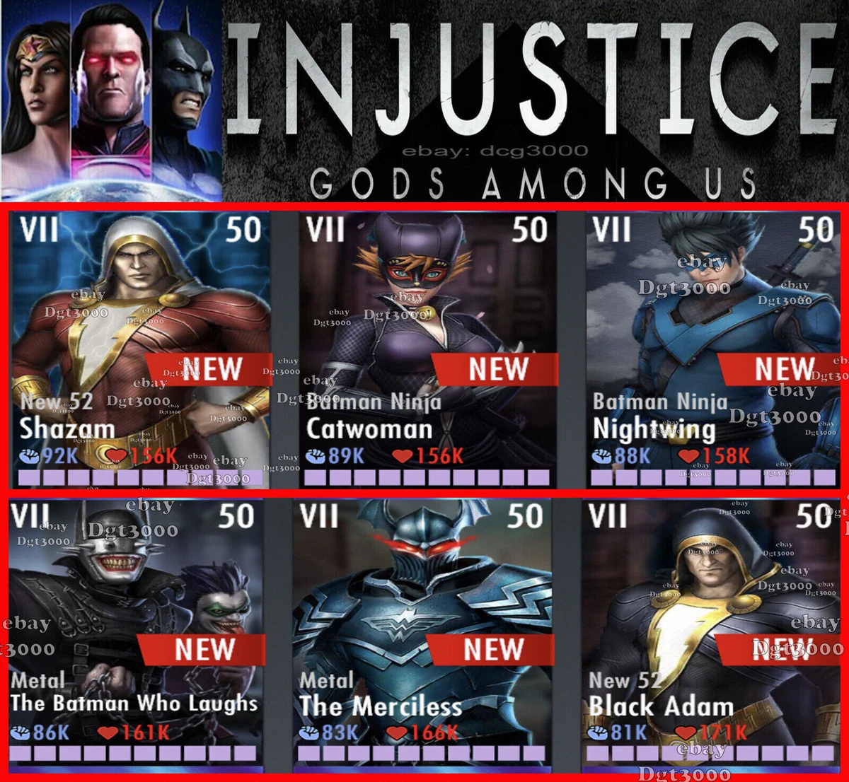 Injustice Characters List