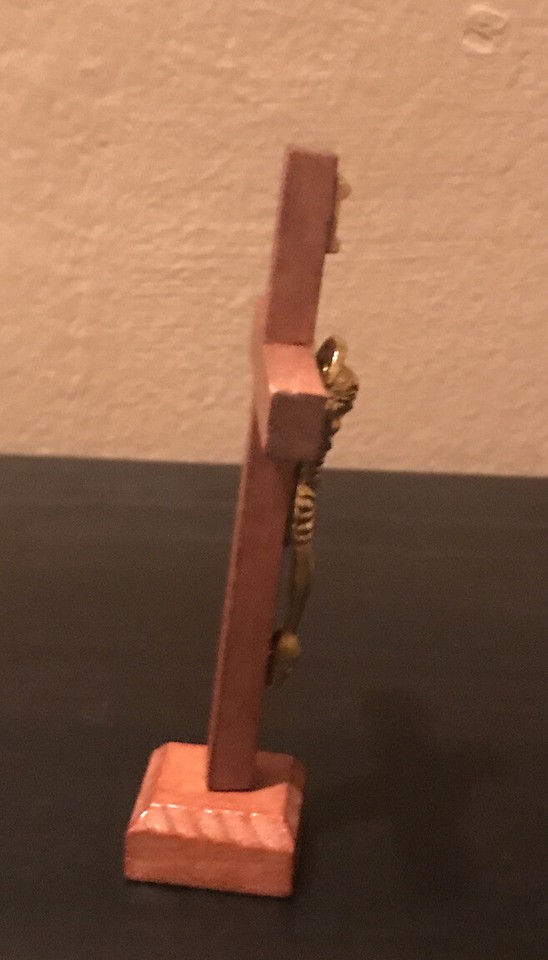 Sacred Heart Southern Missions Inri Jesus Crucifixion Statue Wood Brass ...