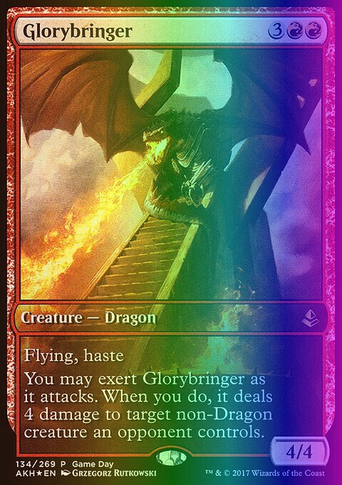 MTG Magic the Gathering Glorybringer (134/87) Amonkhet Promos LP FOIL ...