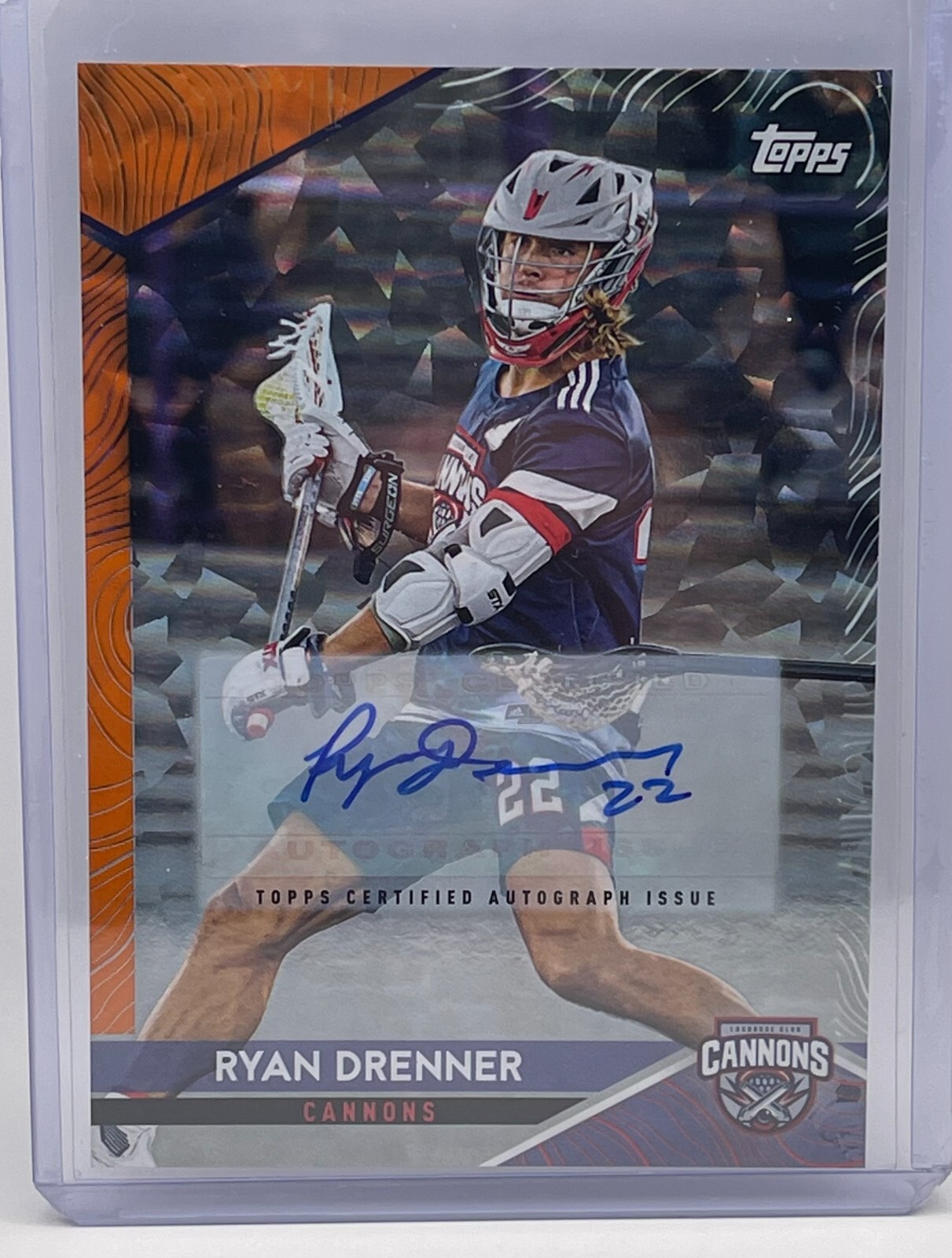 2022 Topps Premier Lacrosse League - Icy Orange Autographs #74 Ryan ...
